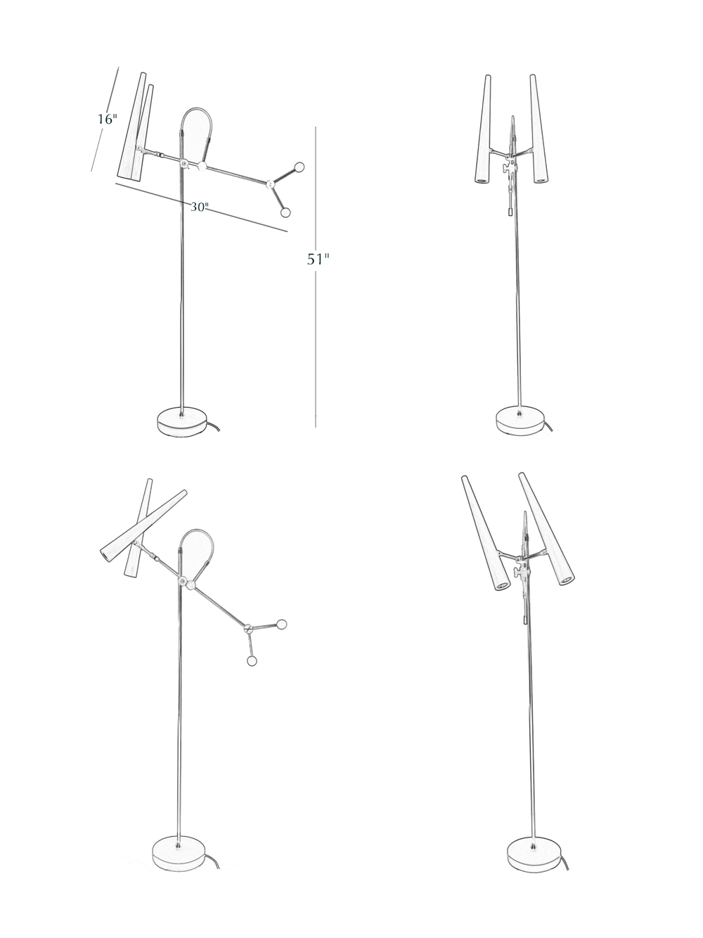 Cosmo Metal Standing Floor Lamp — Auchincloss Lighting