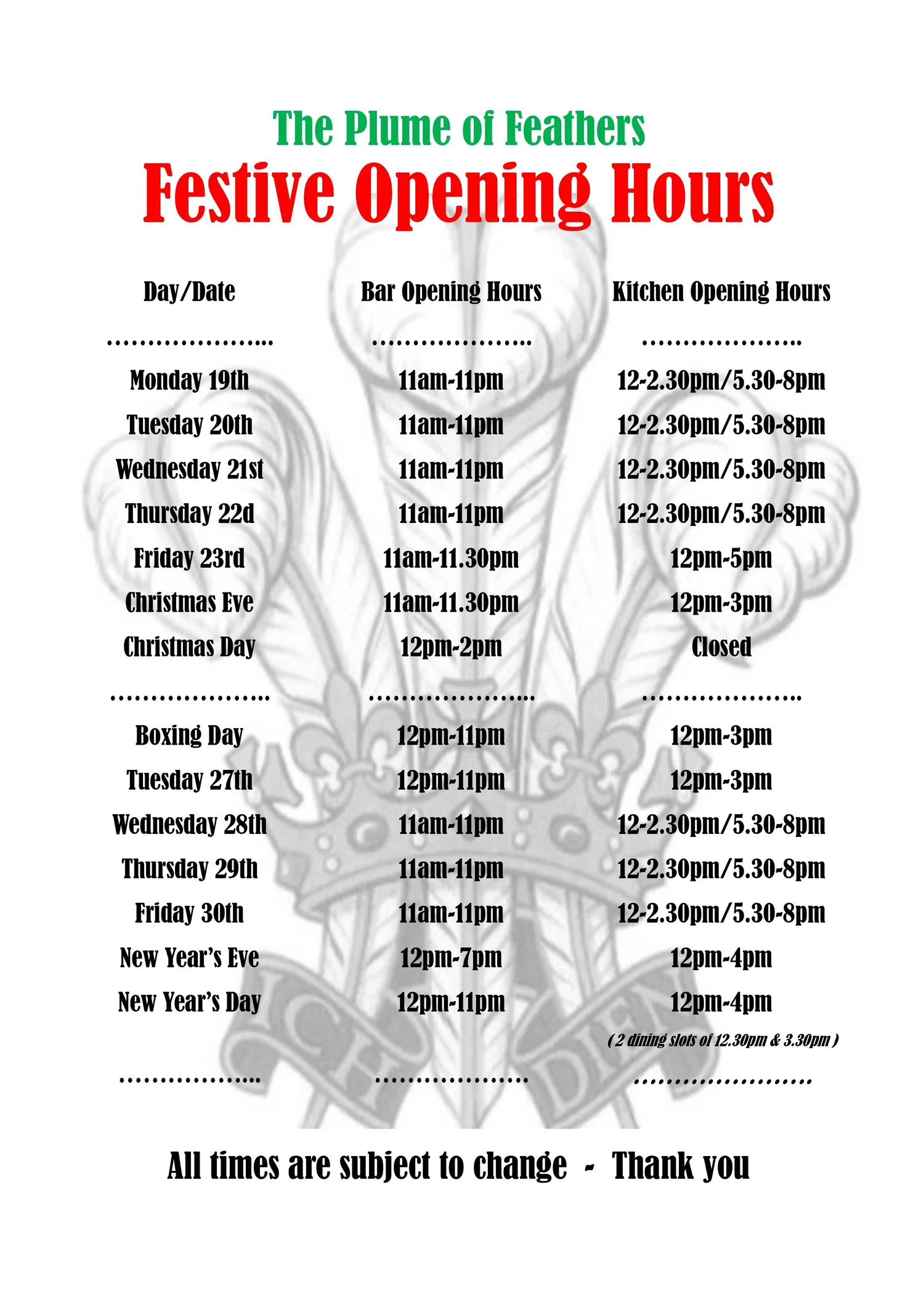 History — The Plume of Feathers, Greenwich