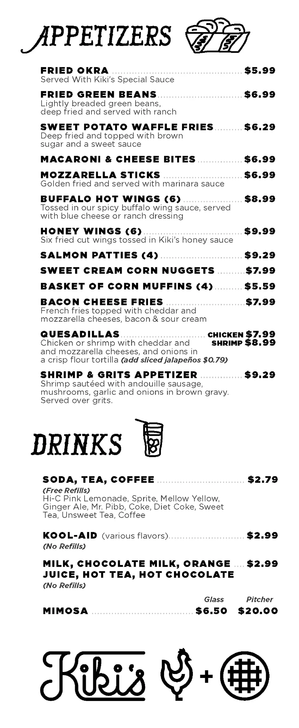 Menu — Kiki's Chicken & Waffles
