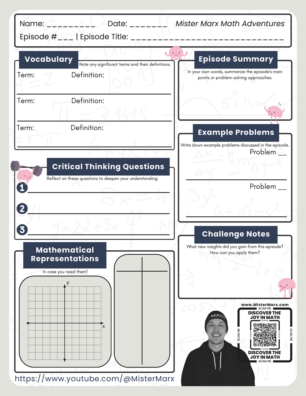 FREE Mister Marx Math Adventures Companion Worksheet | Available for ...