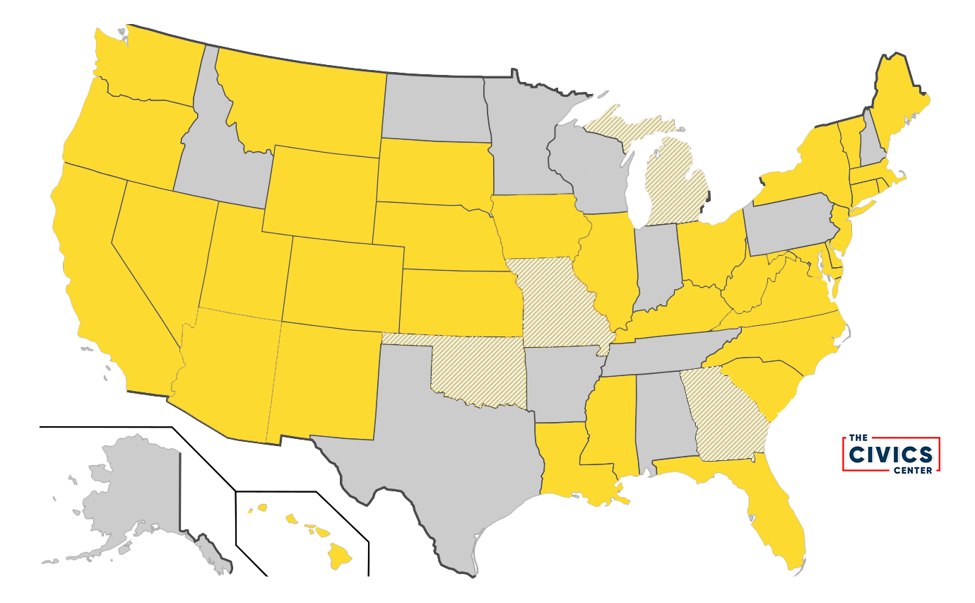 Our beautiful yellow map — The Civics Center