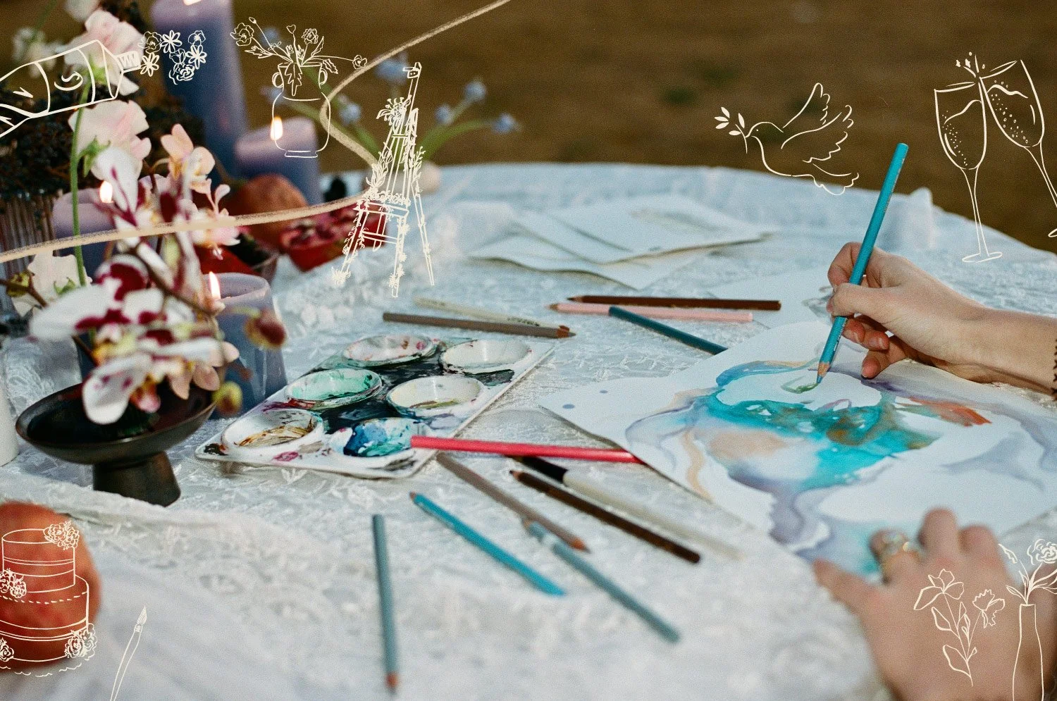 Live Event Painting, Watercolor Portraits & Bespoke Stationery — Cloud ...