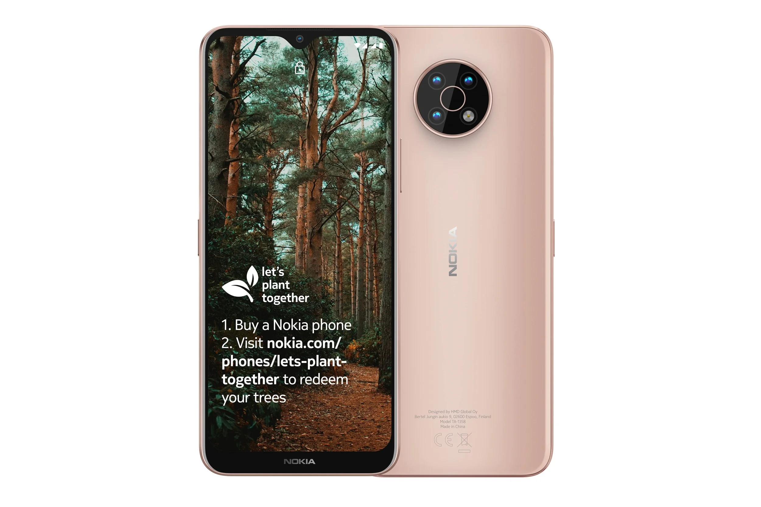 Nokia G50 5G Smartphone Rose Gold | hiya! pay weekly mobile phone rental — hiya!