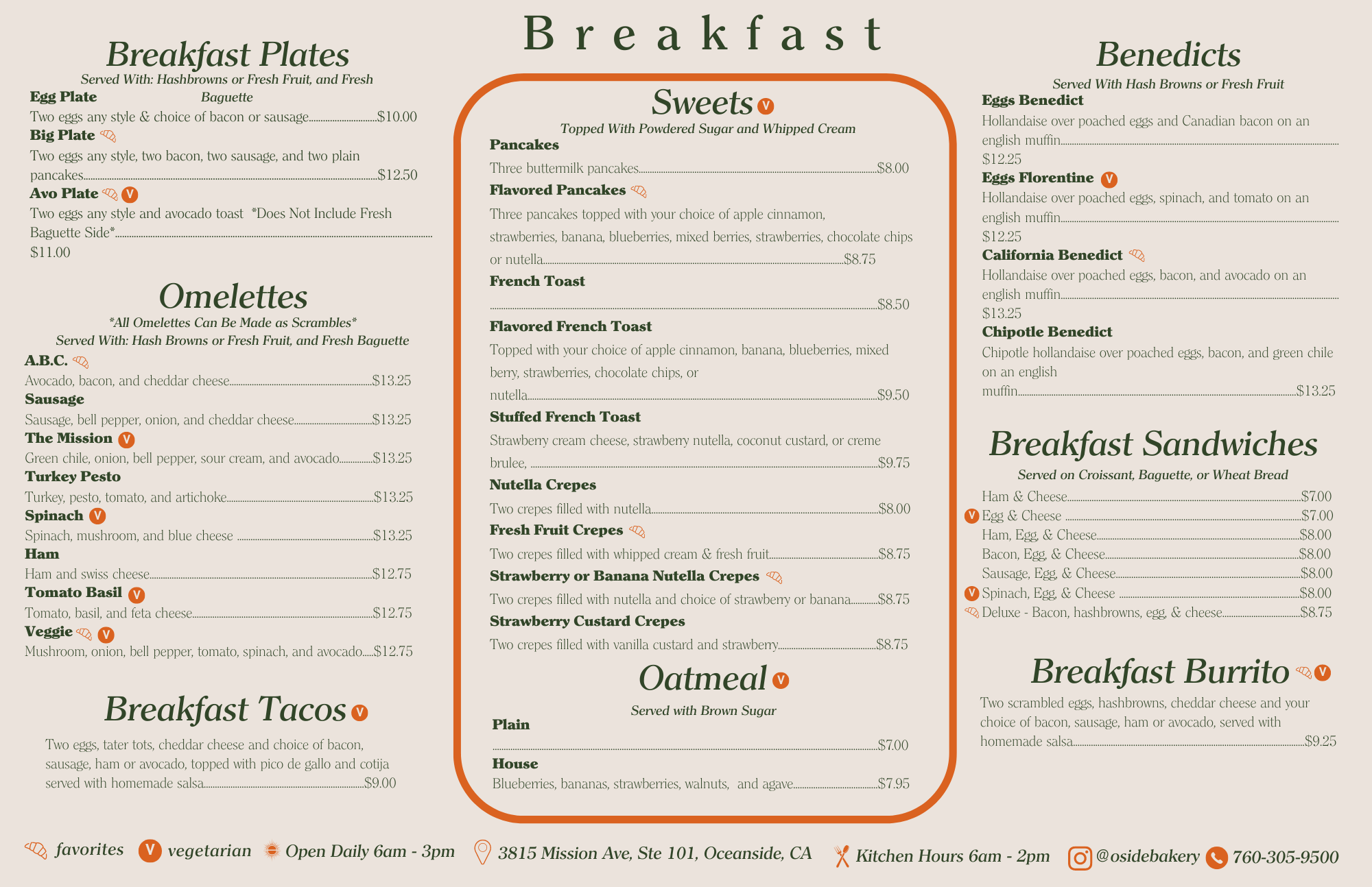 BFAST — O'side Bakery