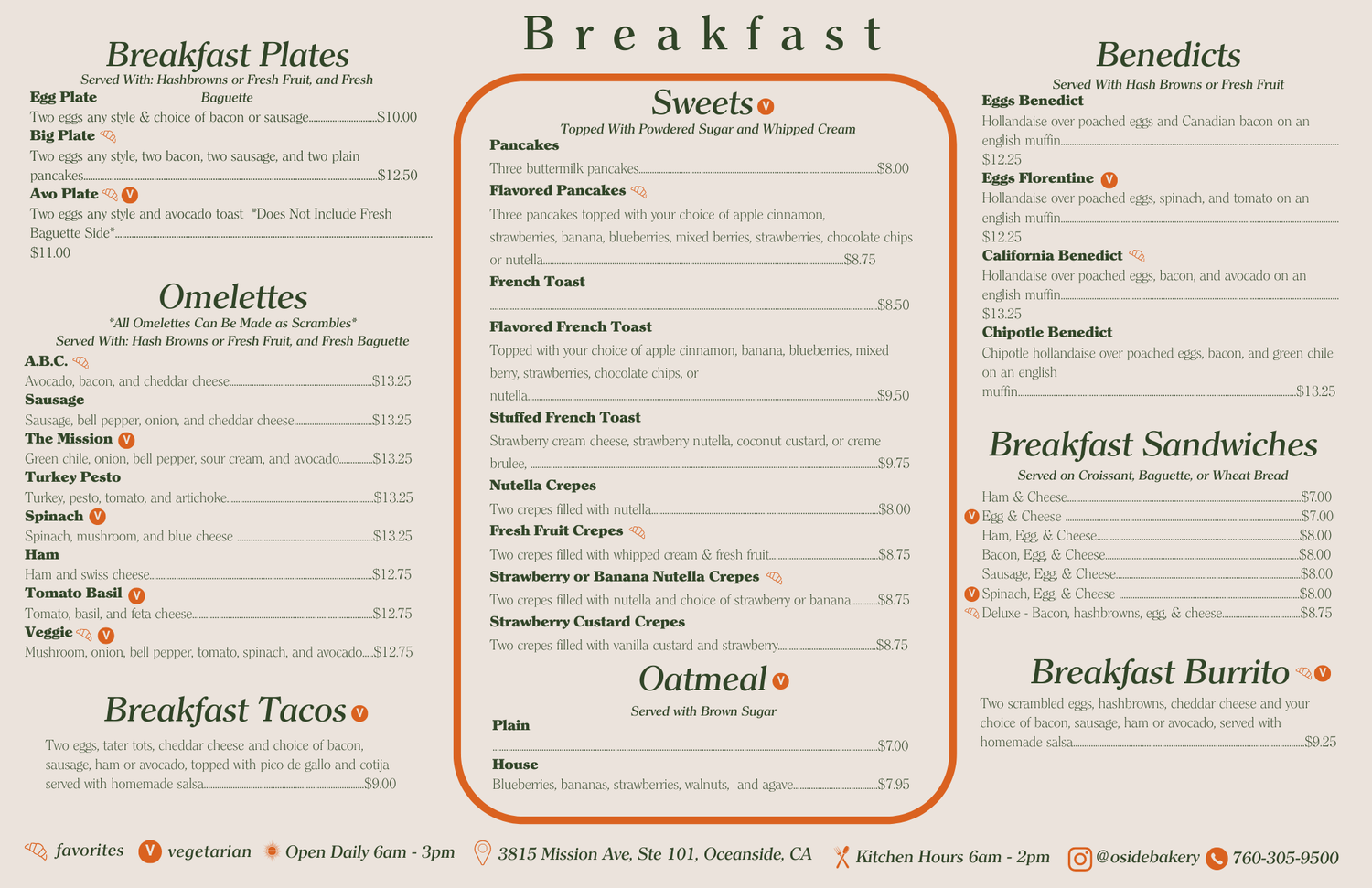 BFAST — O'side Bakery