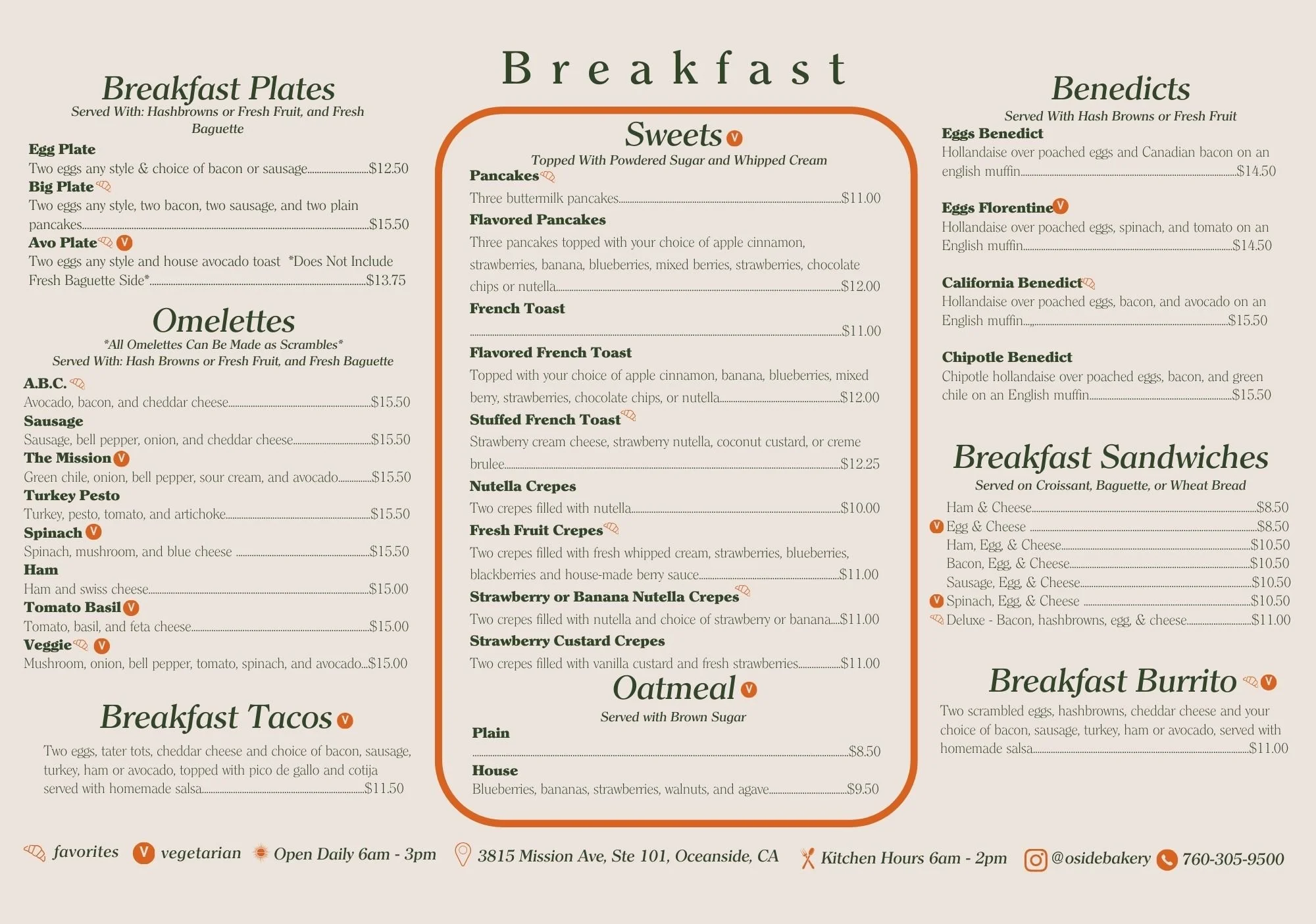 BFAST — O'side Bakery