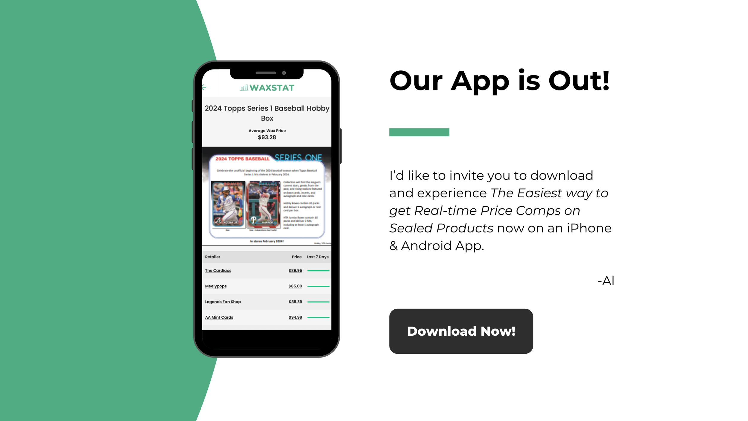 Waxstat's iPhone & Android App — Waxstat