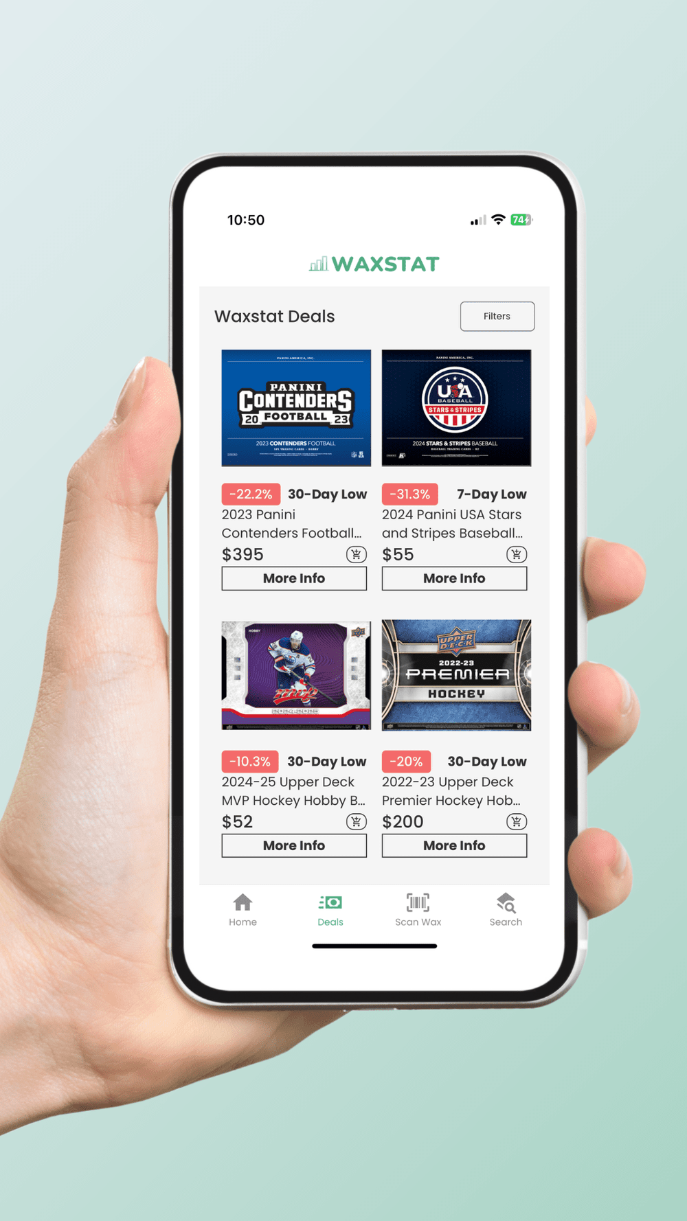 Waxstat's iPhone & Android App — Waxstat