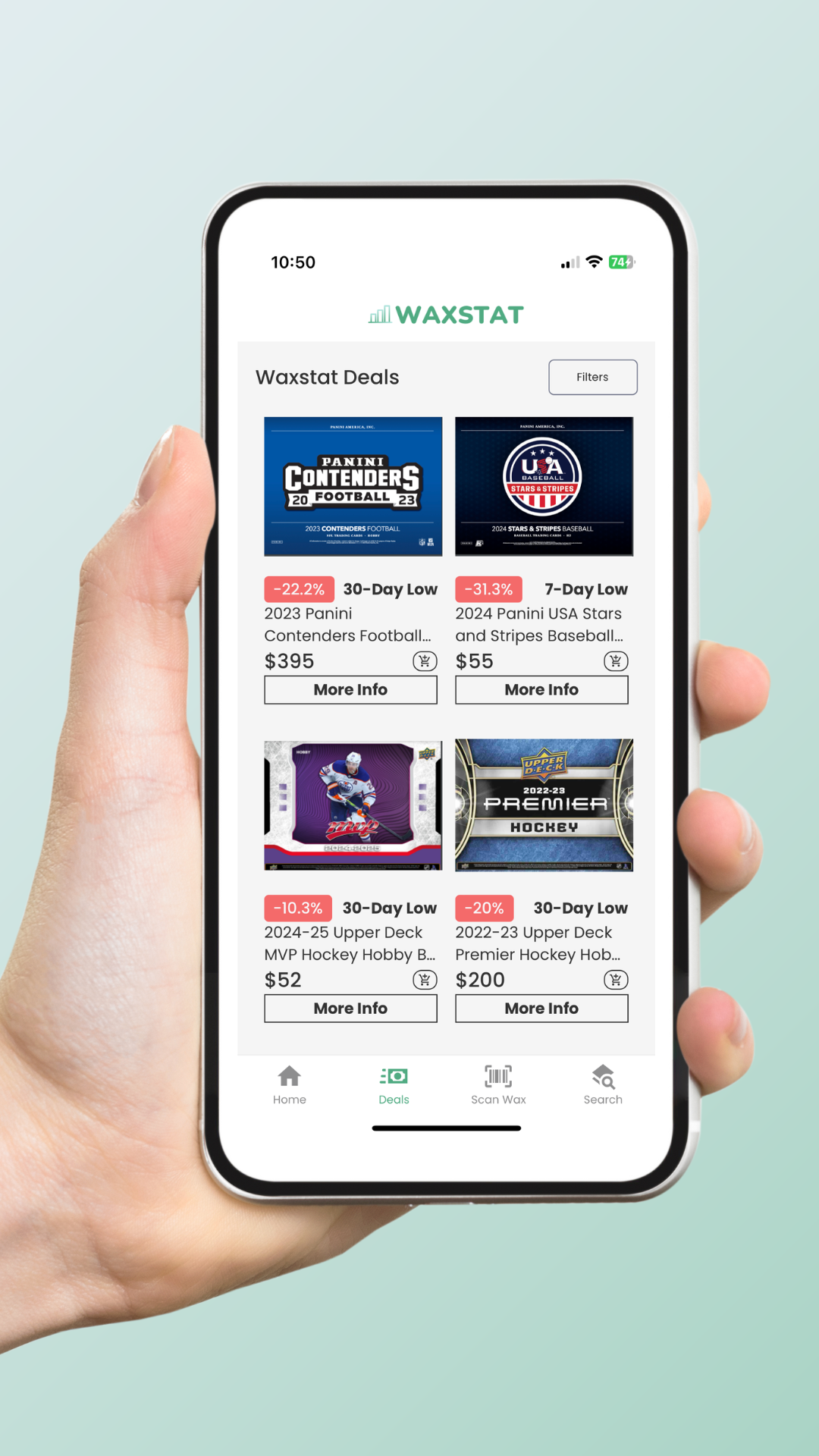 Waxstat's iPhone & Android App — Waxstat