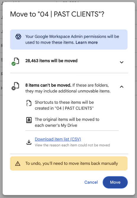 Google Workspace shared drive migration problem solved
