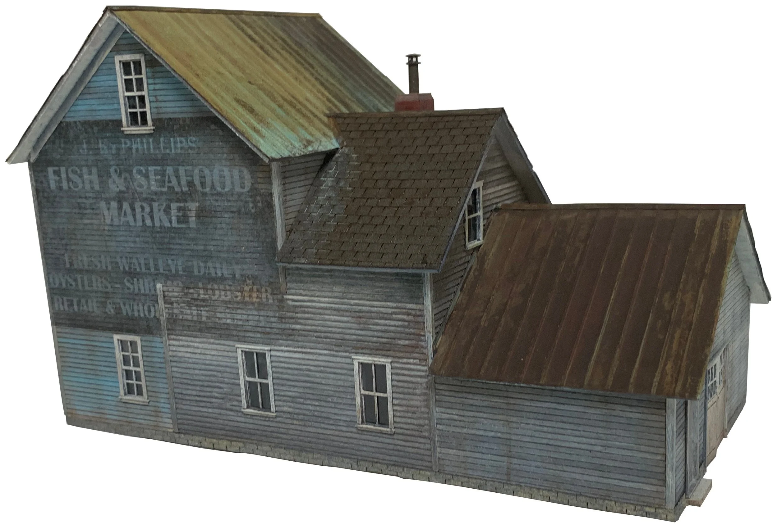 HO SCALE FISH AND SEAFOOD MARKET CRAFTSMAN KIT — HUDSON RIVER MODEL COMPANY