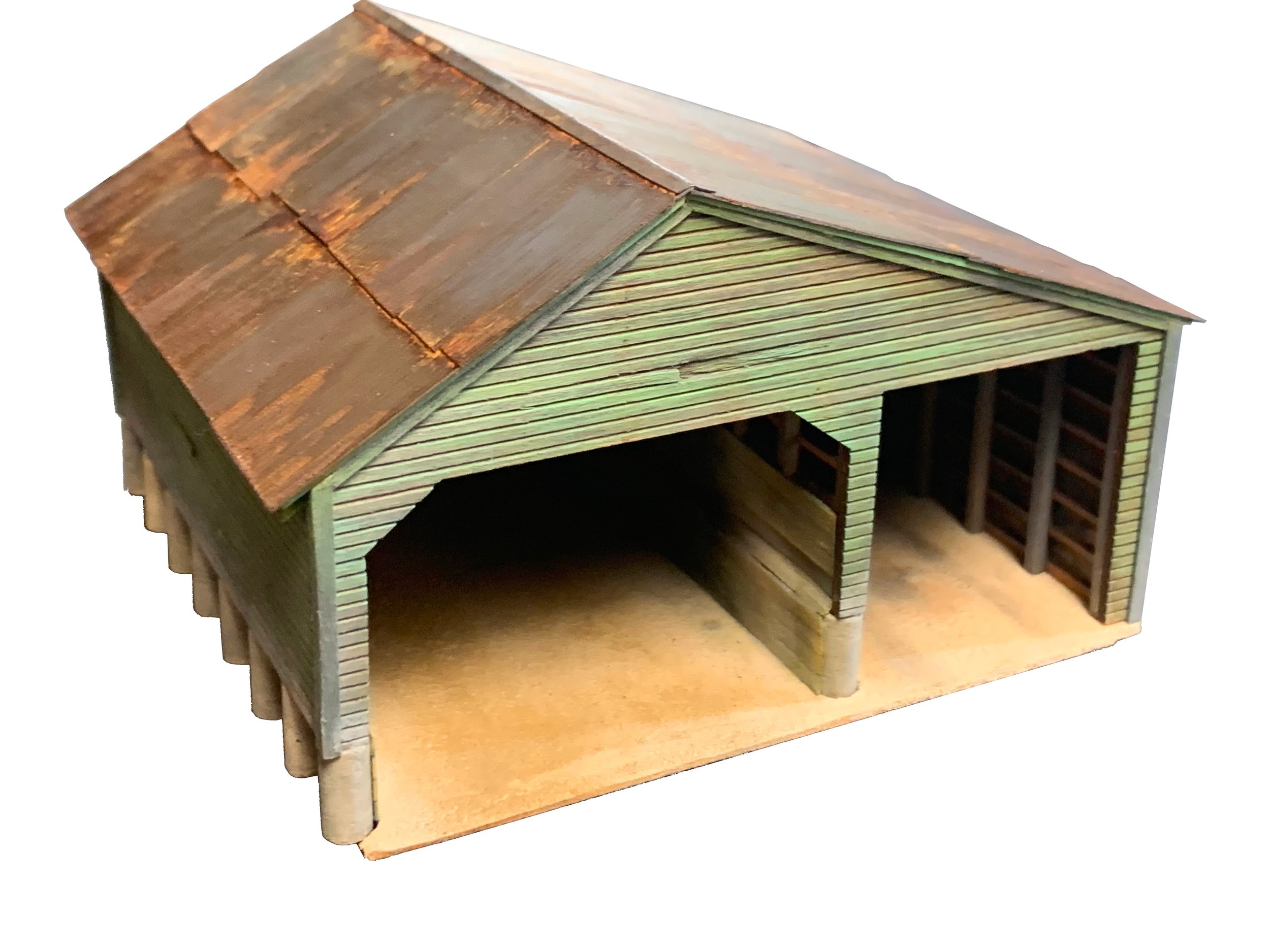 HO SCALE OPEN AIR SAND AND EQUIPMENT SHED. — HUDSON RIVER MODEL COMPANY