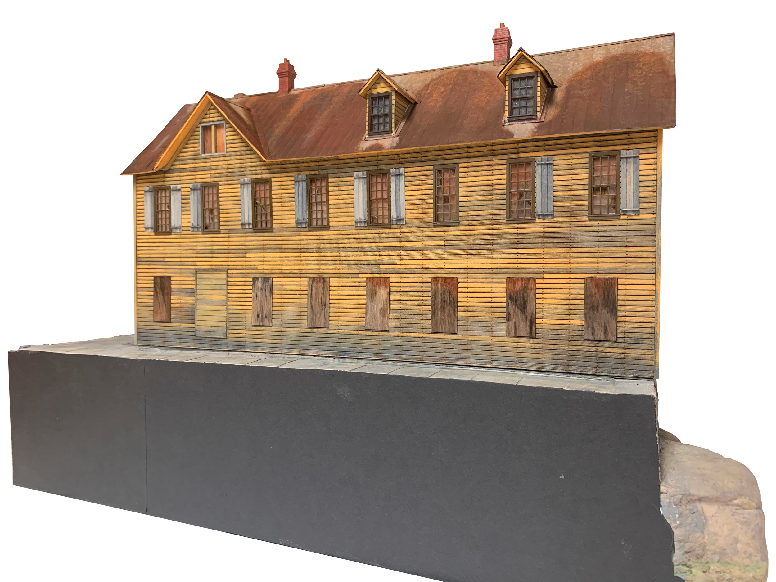 HO SCALE HYDROCAL / ULTRACAL CRAFTSMAN KIT OF A BRICK GRIST MILL FOR ...