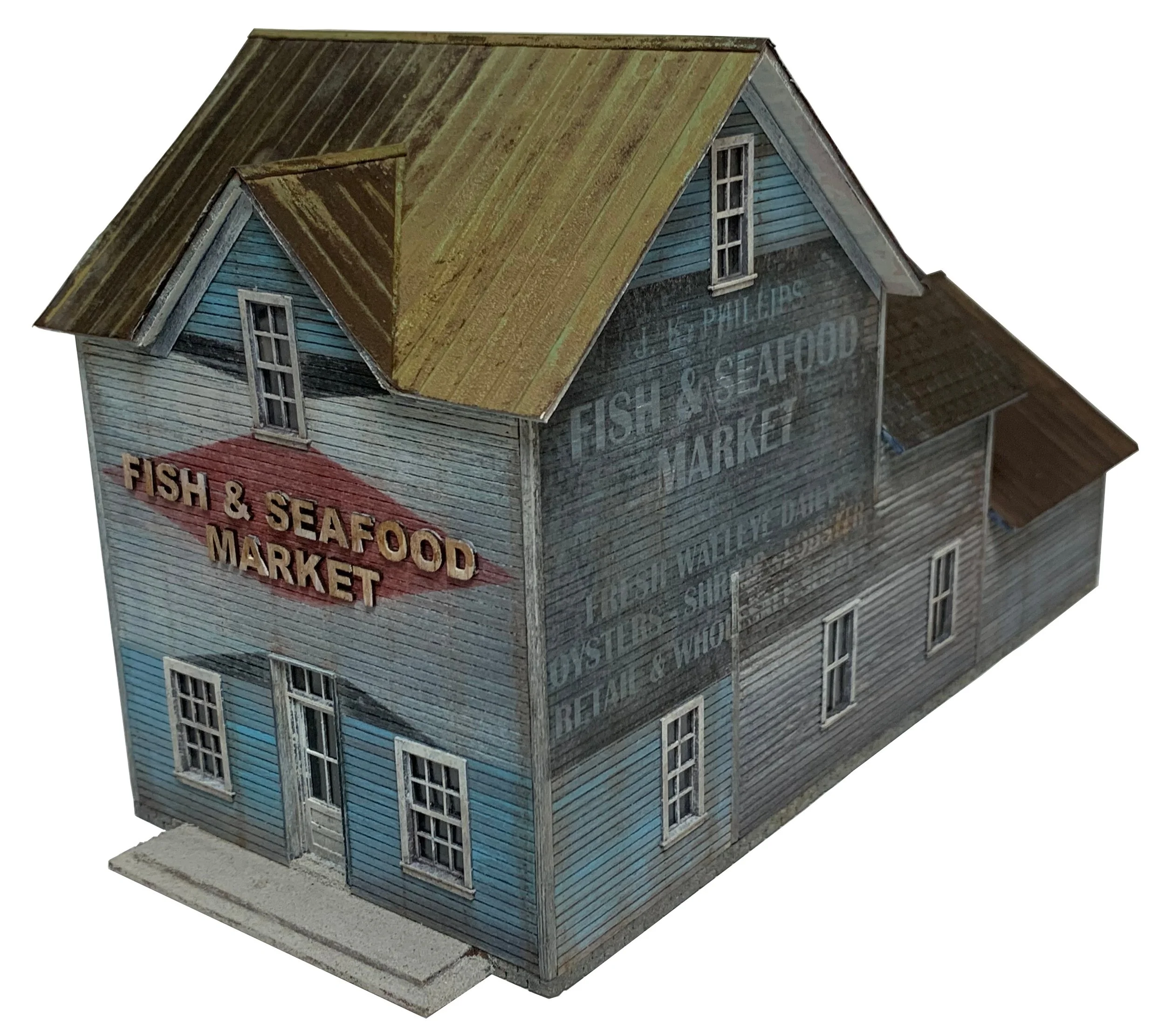 HO SCALE FISH AND SEAFOOD MARKET CRAFTSMAN KIT — HUDSON RIVER MODEL COMPANY
