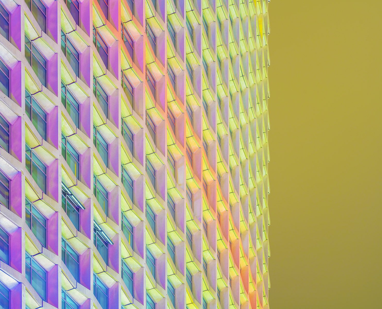 Long exposure night time images of Richard Seifert buildings ...