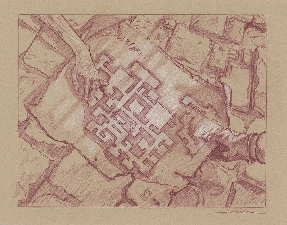 Dungeon Map — Aaron Miller Illustration