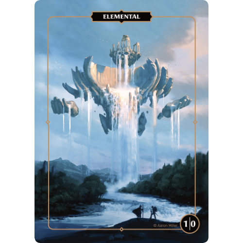 ELEMENTAL METAL TOKEN: 5/5 FEL FIRE — Aaron Miller Illustration