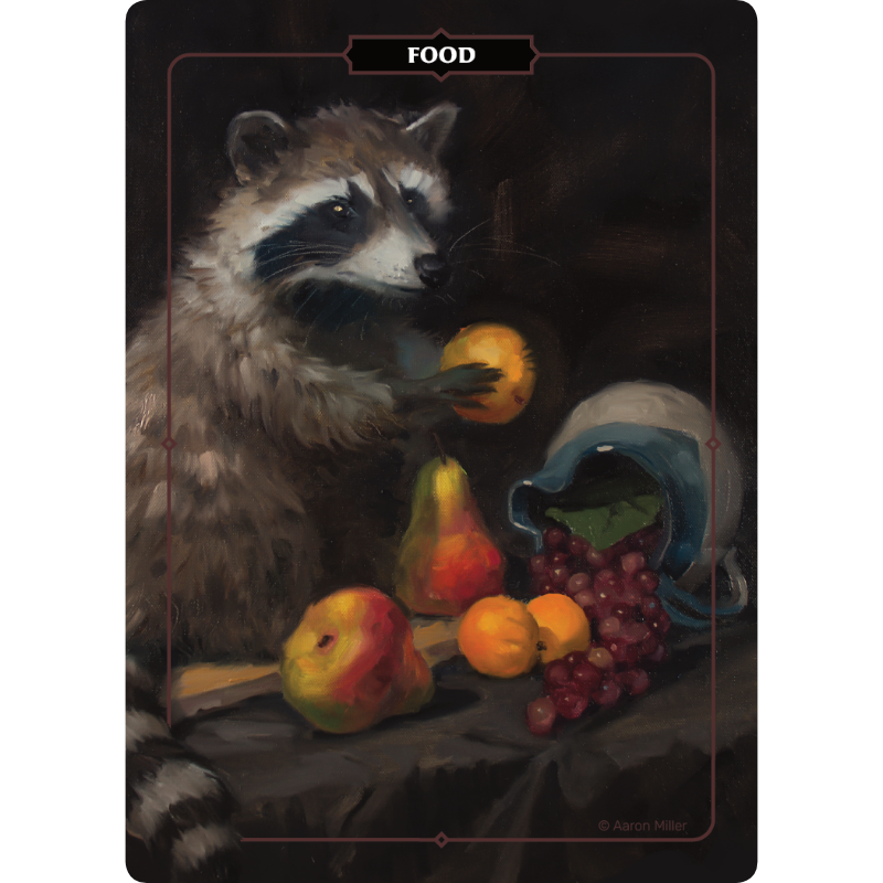FOOD METAL TOKEN: TRASH PANDA — Aaron Miller Illustration