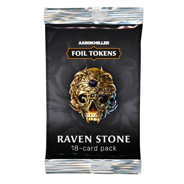 Black Focused Foil Token Pack - Raven Stone — Aaron Miller Illustration
