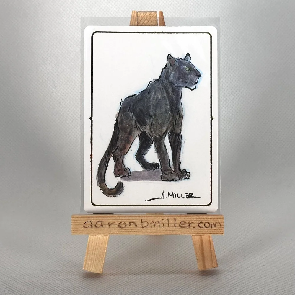 Panther: Original Art for the Wild Shape Cards — Aaron Miller Illustration