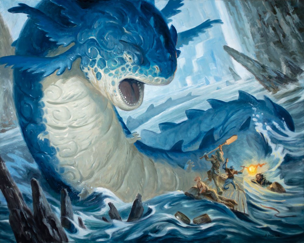 Frilled Cave-Wurm — Aaron Miller Illustration