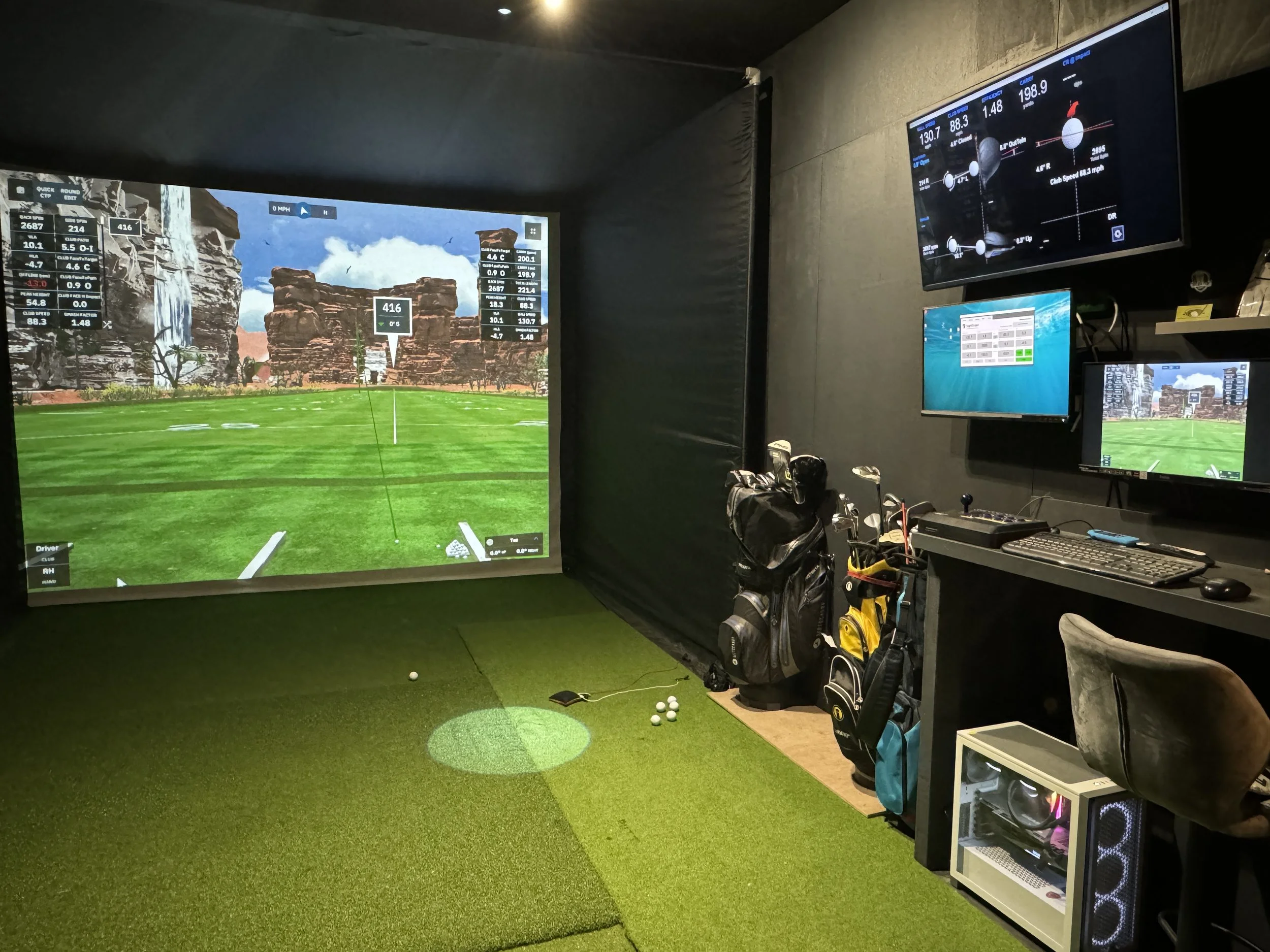 Indoor golf simulator in Cornwall — Pencuke Farm Holiday Cottages and ...