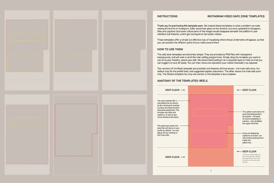 Instagram Reels Safe Zone Templates — Rob Pinney Studio