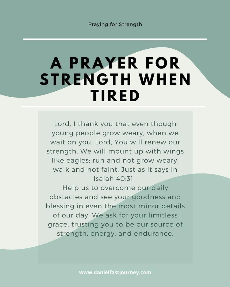 Praying for Strength - 17 Powerful Prayers — Daniel Fast Journey