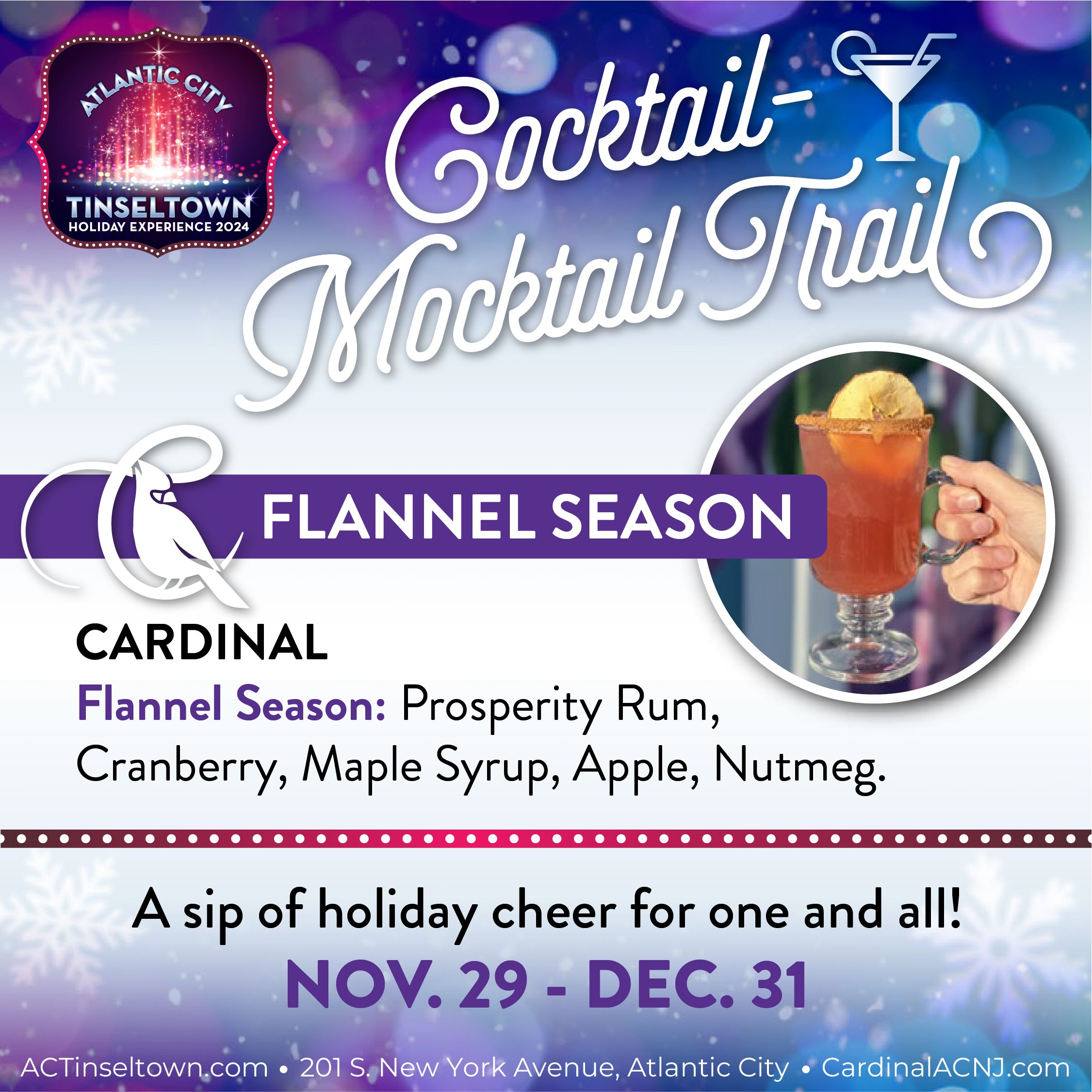 Tinseltown Cocktail Trail — CARDINAL ATLANTIC CITY