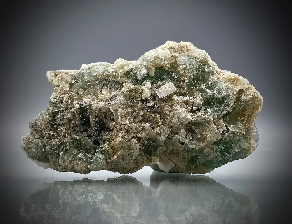 JB Gems and Minerals - Prase Quartz & Tremolite, Greece