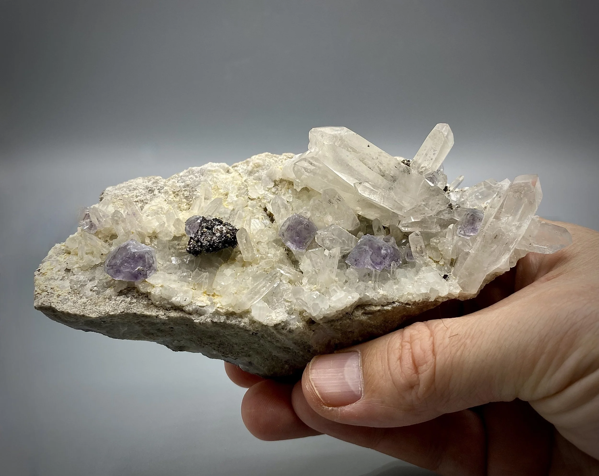 JB Gems and Minerals - Prase Quartz & Tremolite, Greece