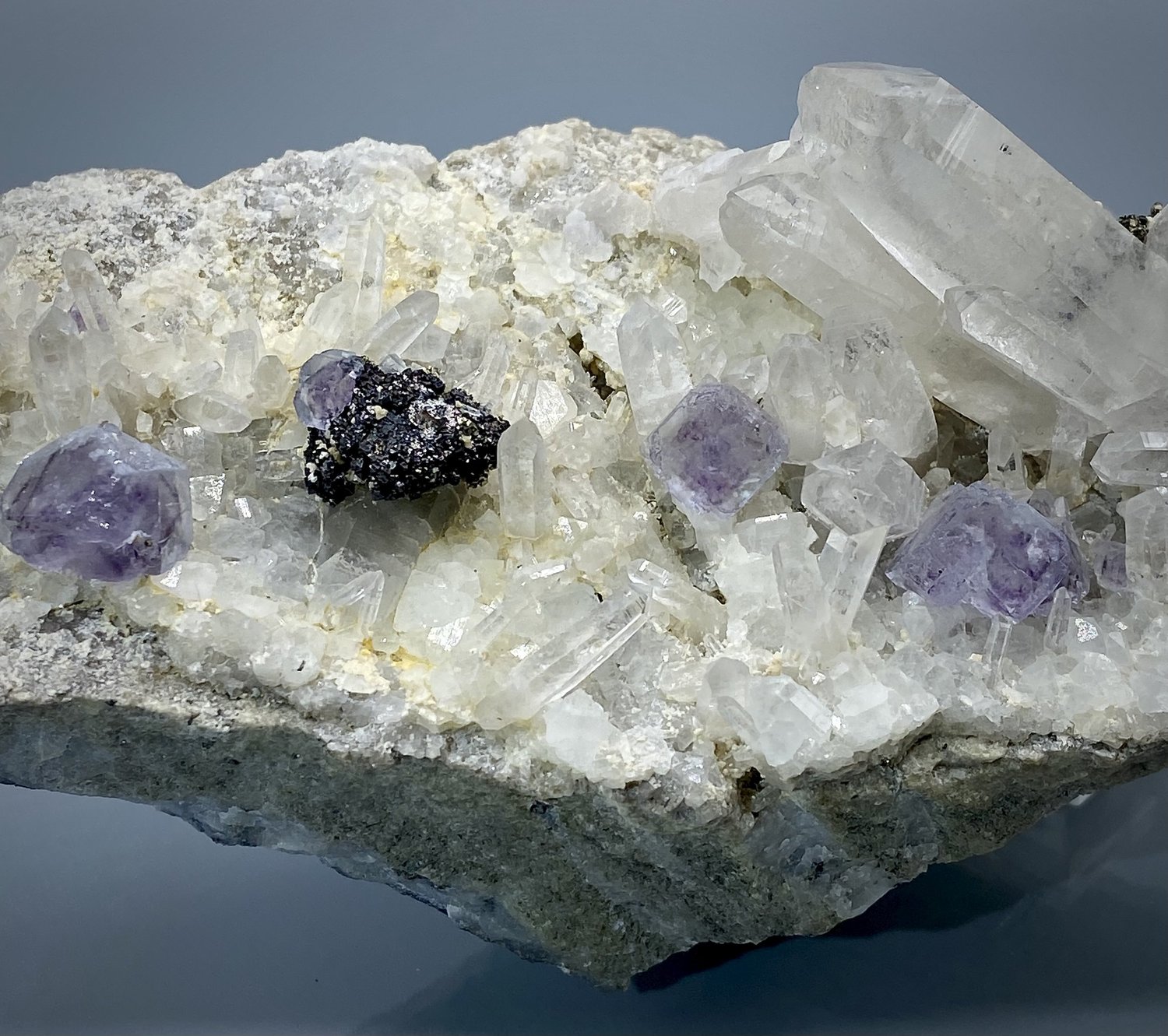 JB Gems and Minerals - Prase Quartz & Tremolite, Greece