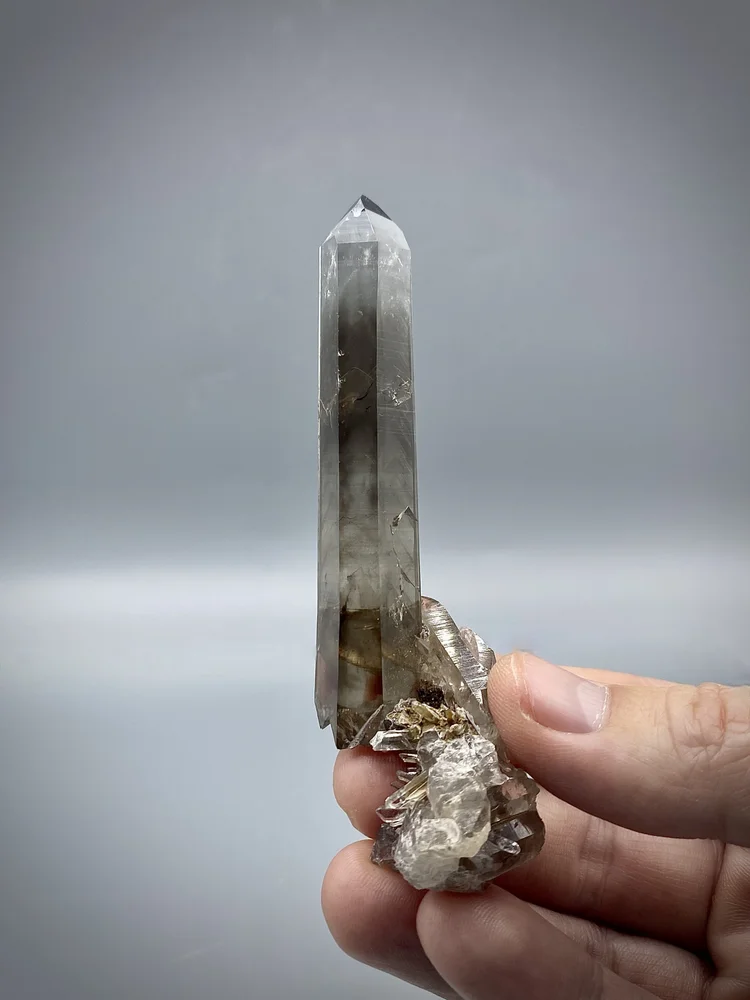 JB Gems and Minerals - Prase Quartz & Tremolite, Greece