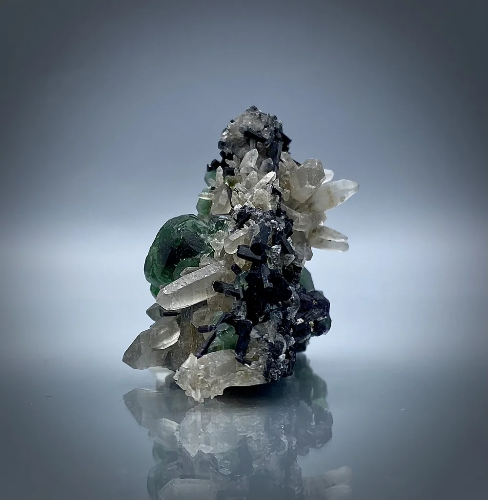 JB Gems and Minerals - Prase Quartz & Tremolite, Greece