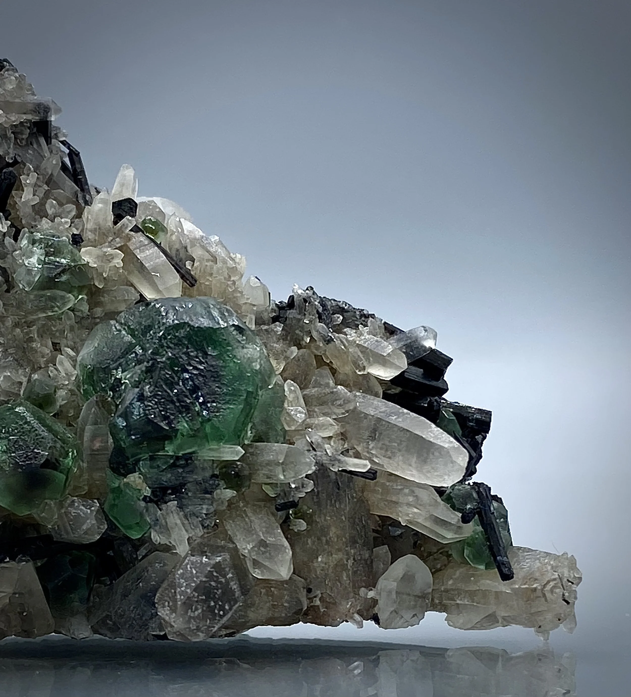 JB Gems and Minerals - Prase Quartz & Tremolite, Greece