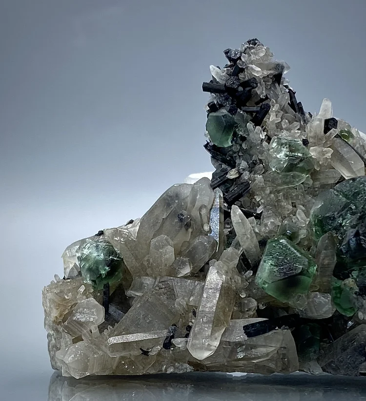 JB Gems and Minerals - Prase Quartz & Tremolite, Greece