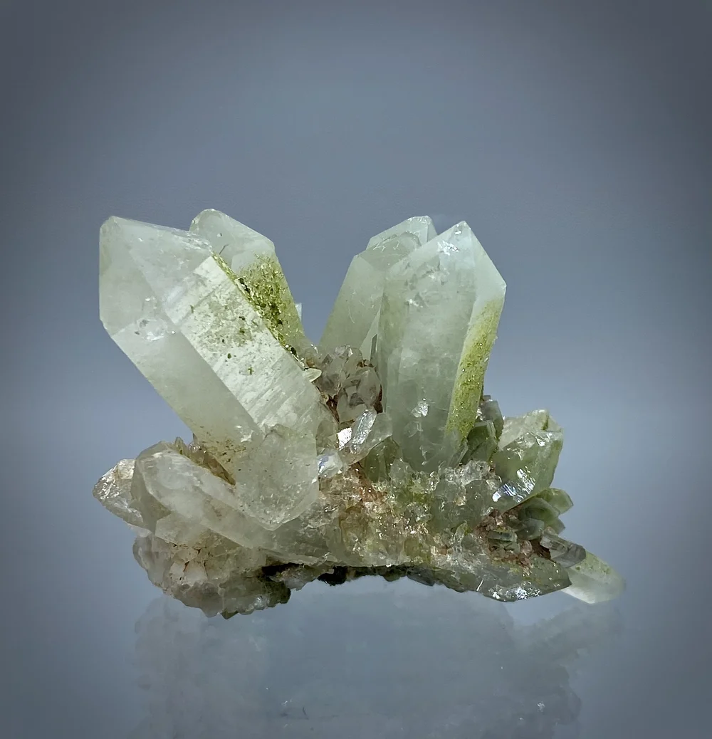 JB Gems and Minerals - Prase Quartz & Tremolite, Greece