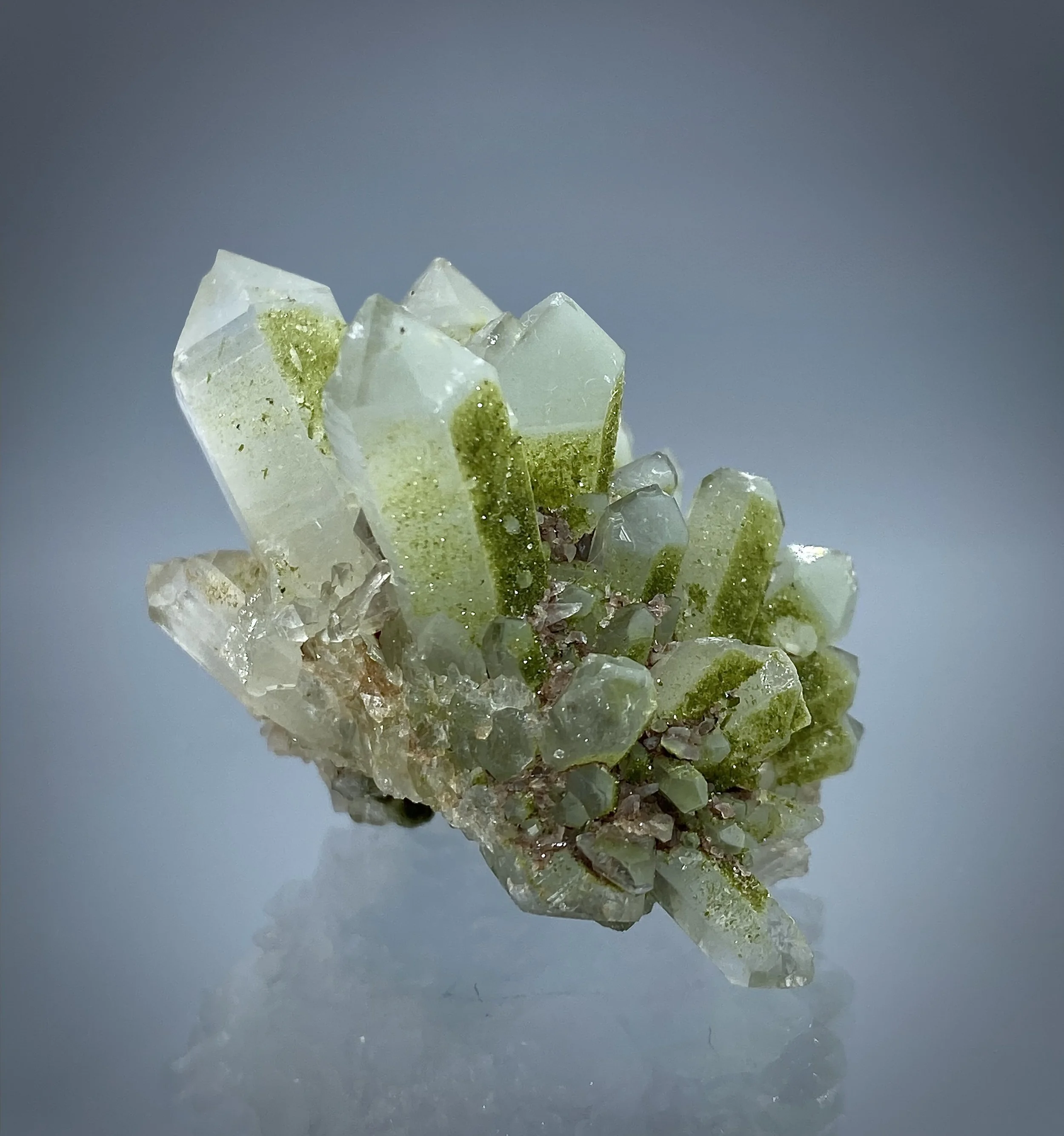 JB Gems and Minerals - Prase Quartz & Tremolite, Greece