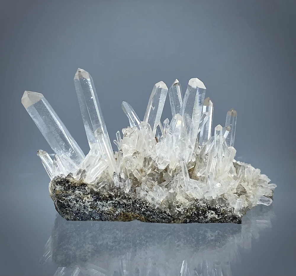 JB Gems and Minerals - Prase Quartz & Tremolite, Greece