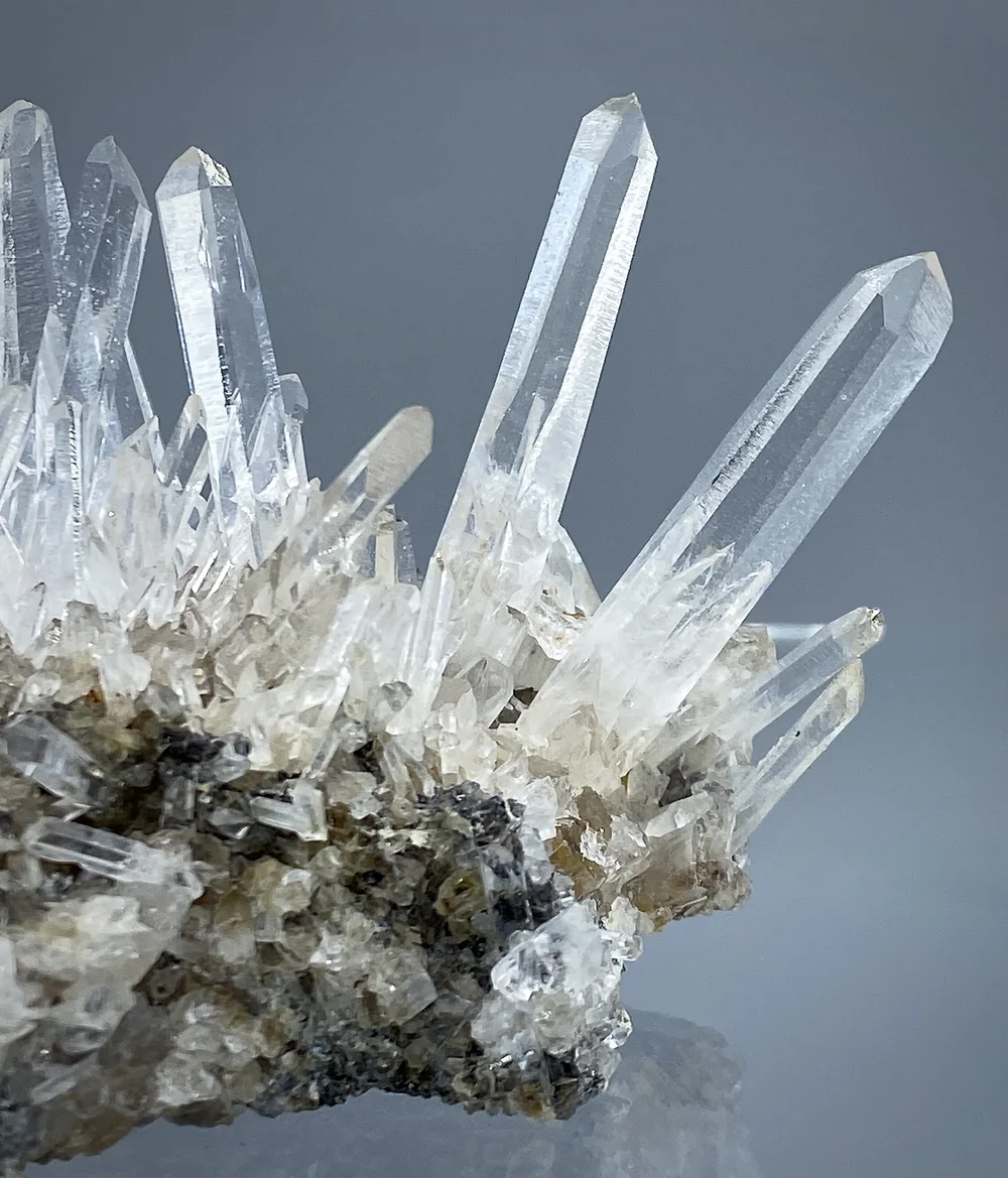 JB Gems and Minerals - Prase Quartz & Tremolite, Greece