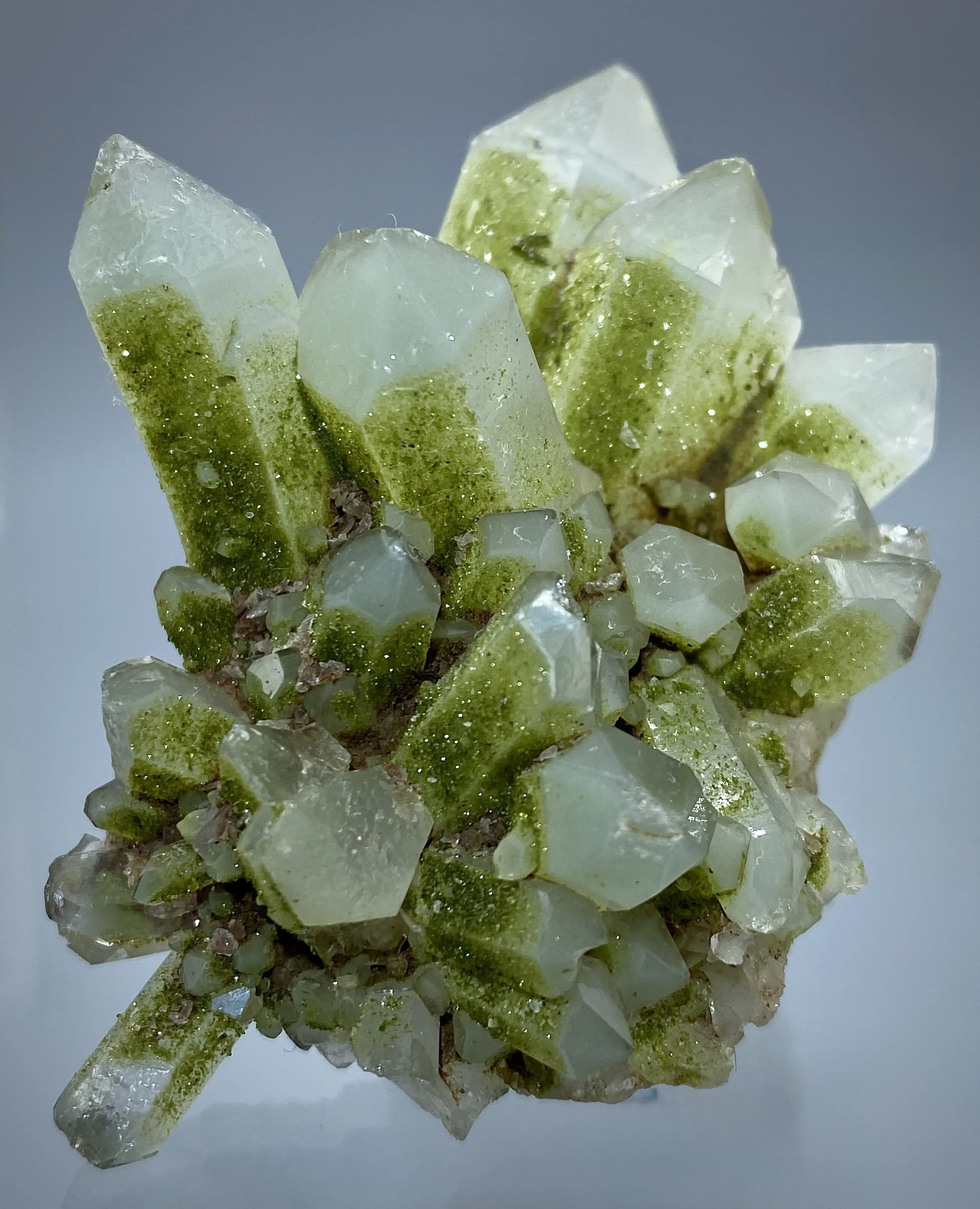 JB Gems and Minerals - Prase Quartz & Tremolite, Greece