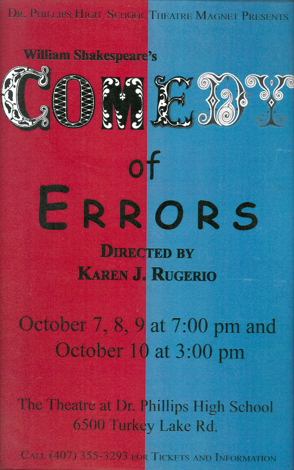 The Comedy of Errors — Dr. Phillips High School Theatre Magnet
