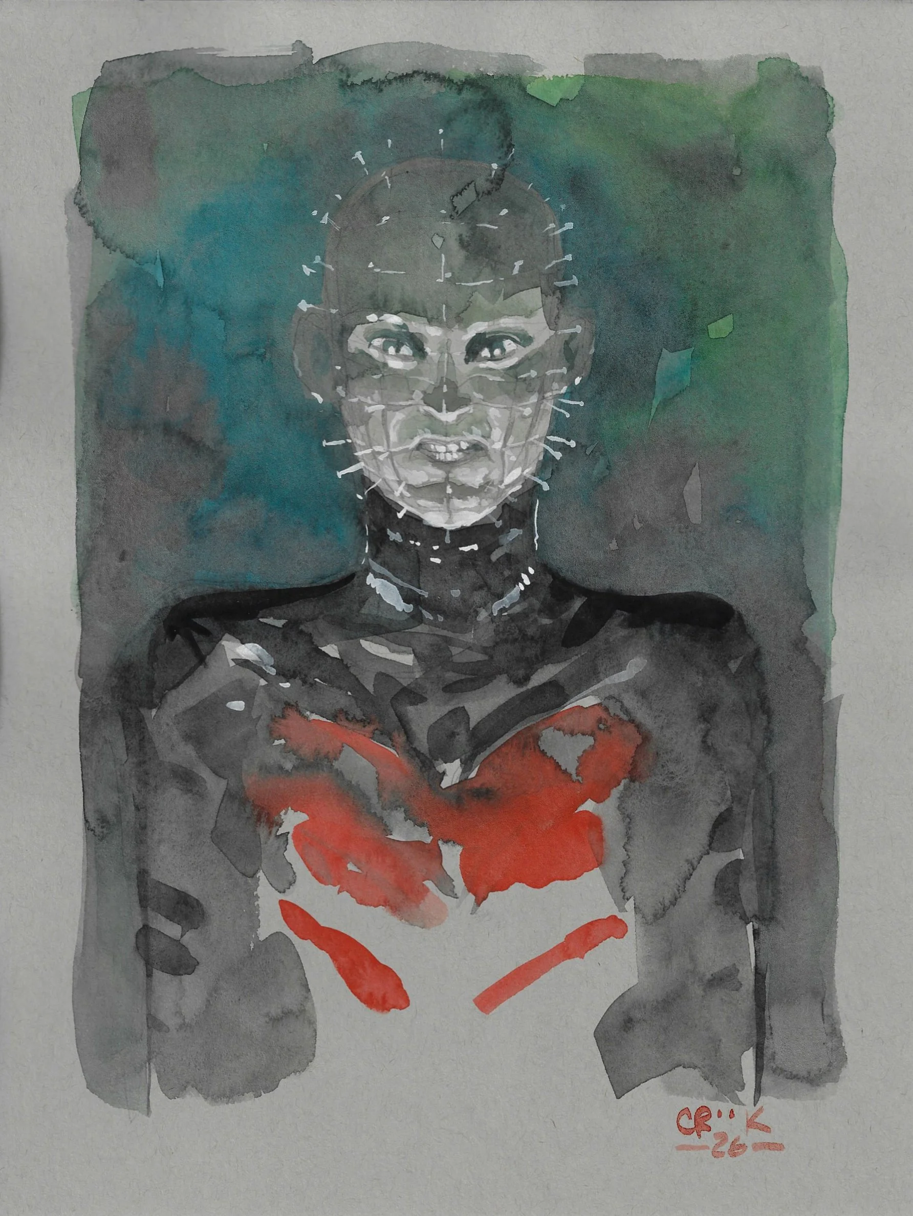 Pinhead : Hellraiser - Toned Paper Original Art Sketch — Mr Tyler Crook