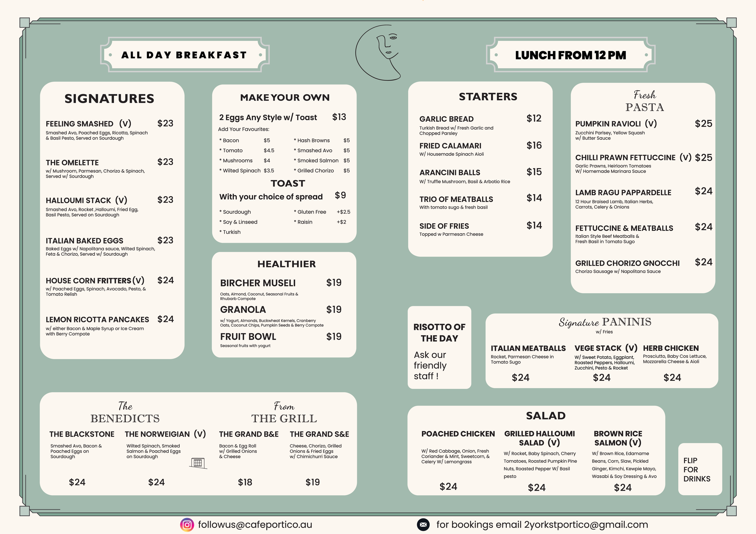 Menu — Cafe Portico
