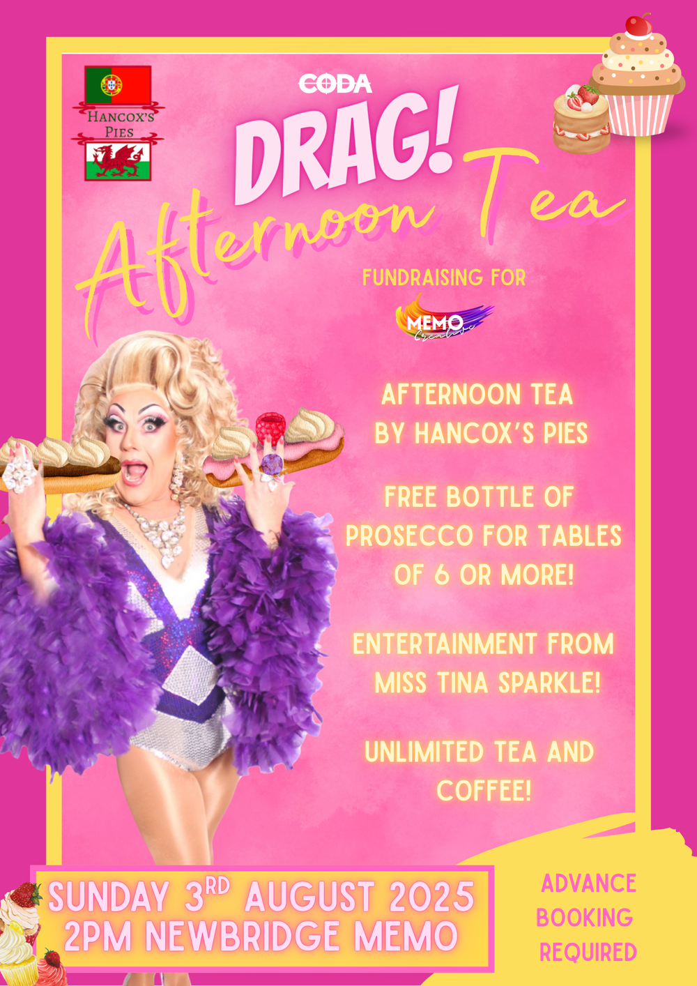 Drag Afternoon Tea by Hancox’s Pies! — Newbridge Memo
