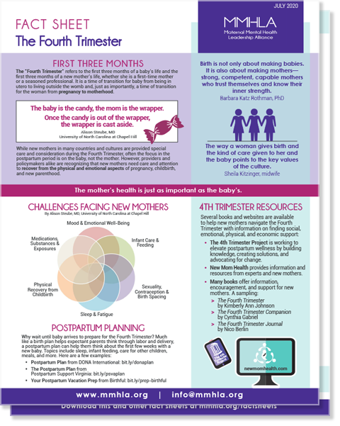 Fact Sheets — Maternal Mental Health Leadership Alliance: MMHLA