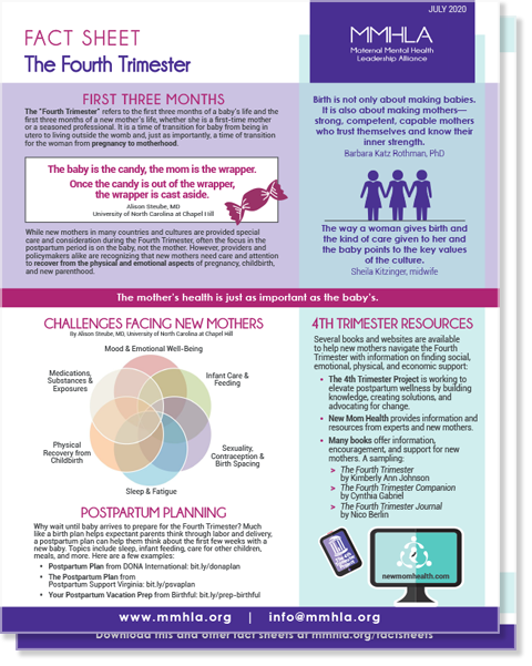 Fact Sheets — Maternal Mental Health Leadership Alliance: MMHLA