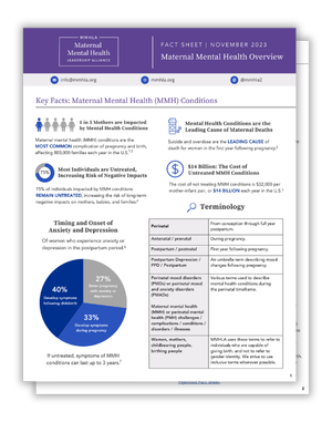 Fact Sheets — Maternal Mental Health Leadership Alliance: MMHLA