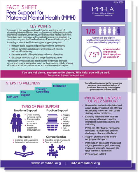 Fact Sheets — Maternal Mental Health Leadership Alliance: MMHLA