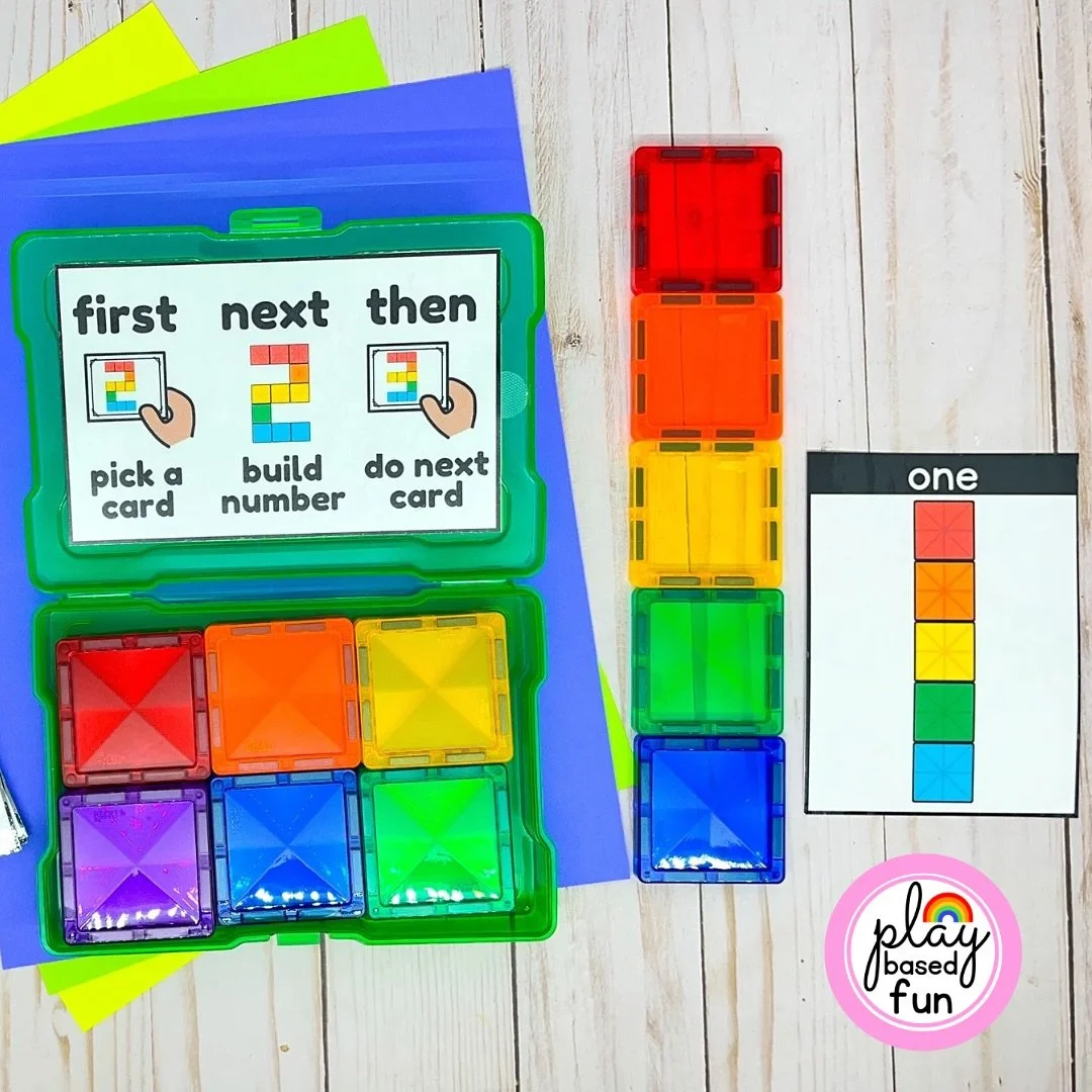 Mini Magnet Tiles Perfect For Special Education Task Boxes — PLAY BASED FUN